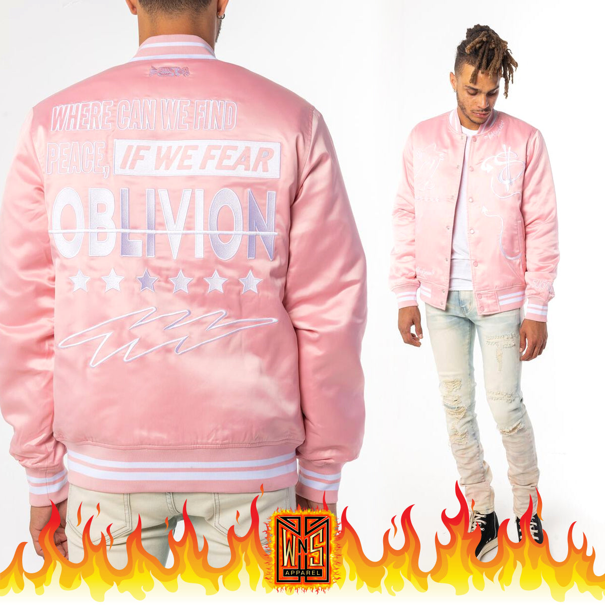 Sugarhill Oblivion Satin Bomber Jacket – WNS Apparel