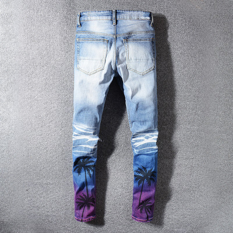 Palm Trees Slim Fit Jeans – WNS Apparel